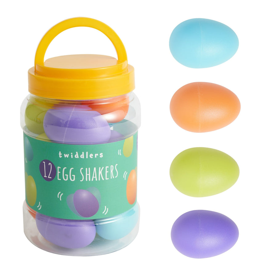 Home Sensory & Fidget Toys Jar of 12 Colourful Musical Egg Shakers